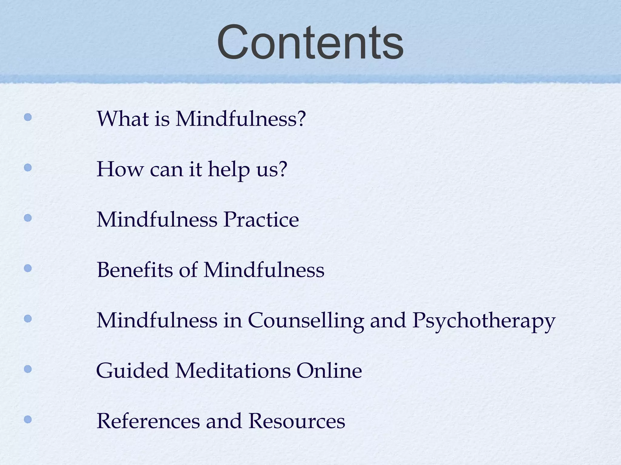 Mindfulness | PPT | Brain and Nervous System Disorders | Diseases and ...