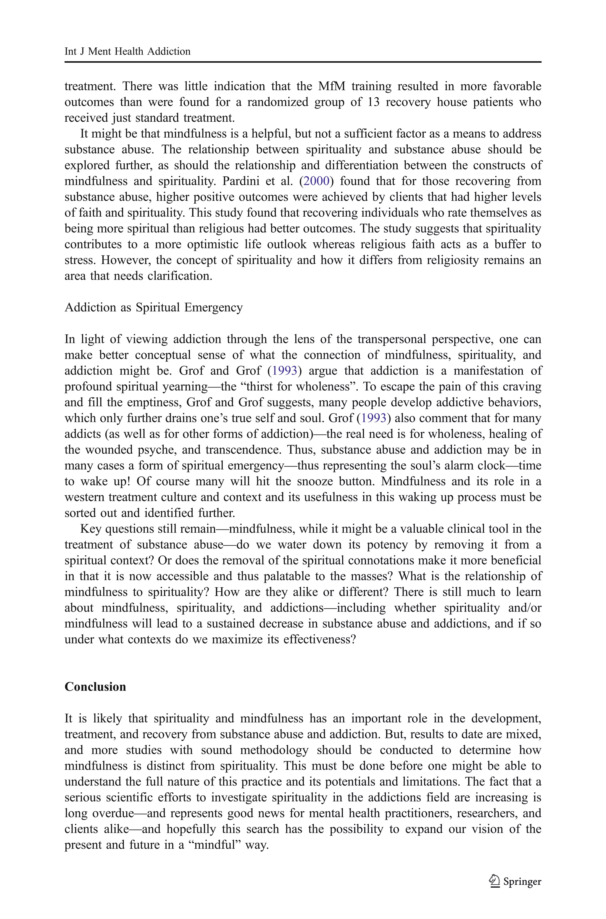 Mindfulness Implications For Substance Abuse And Addiction | PDF