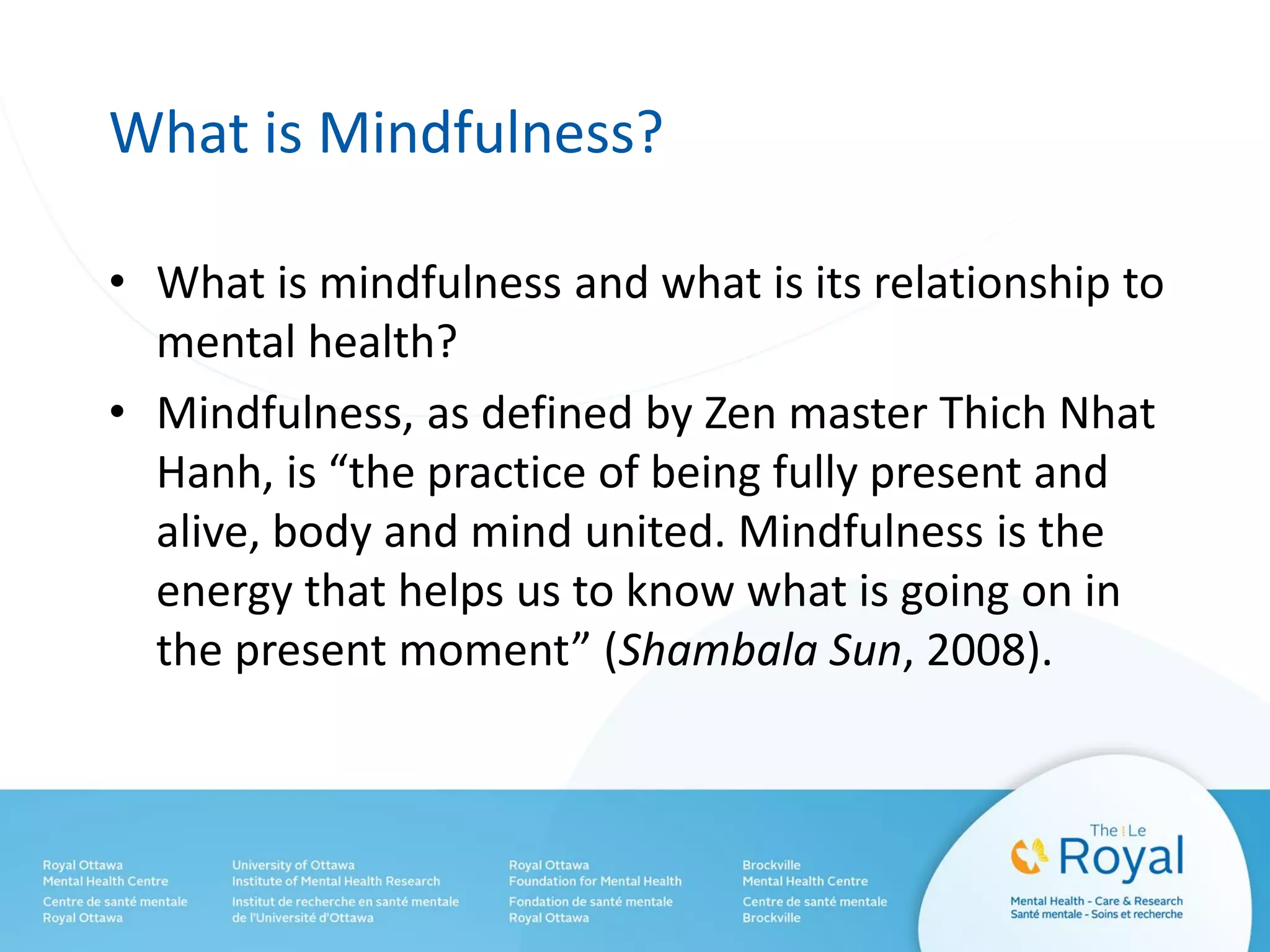 Mindfulness and Mental Health | PDF