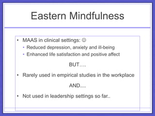 Mindfulness, psychological capital and the wellbeing of organizational ...