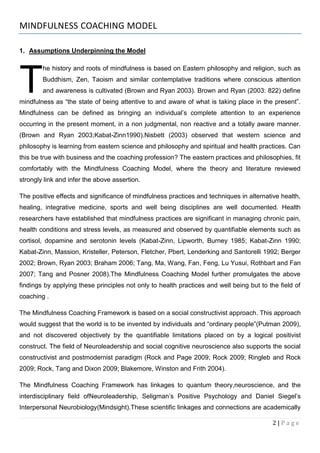 Mindfulness coaching model | PDF