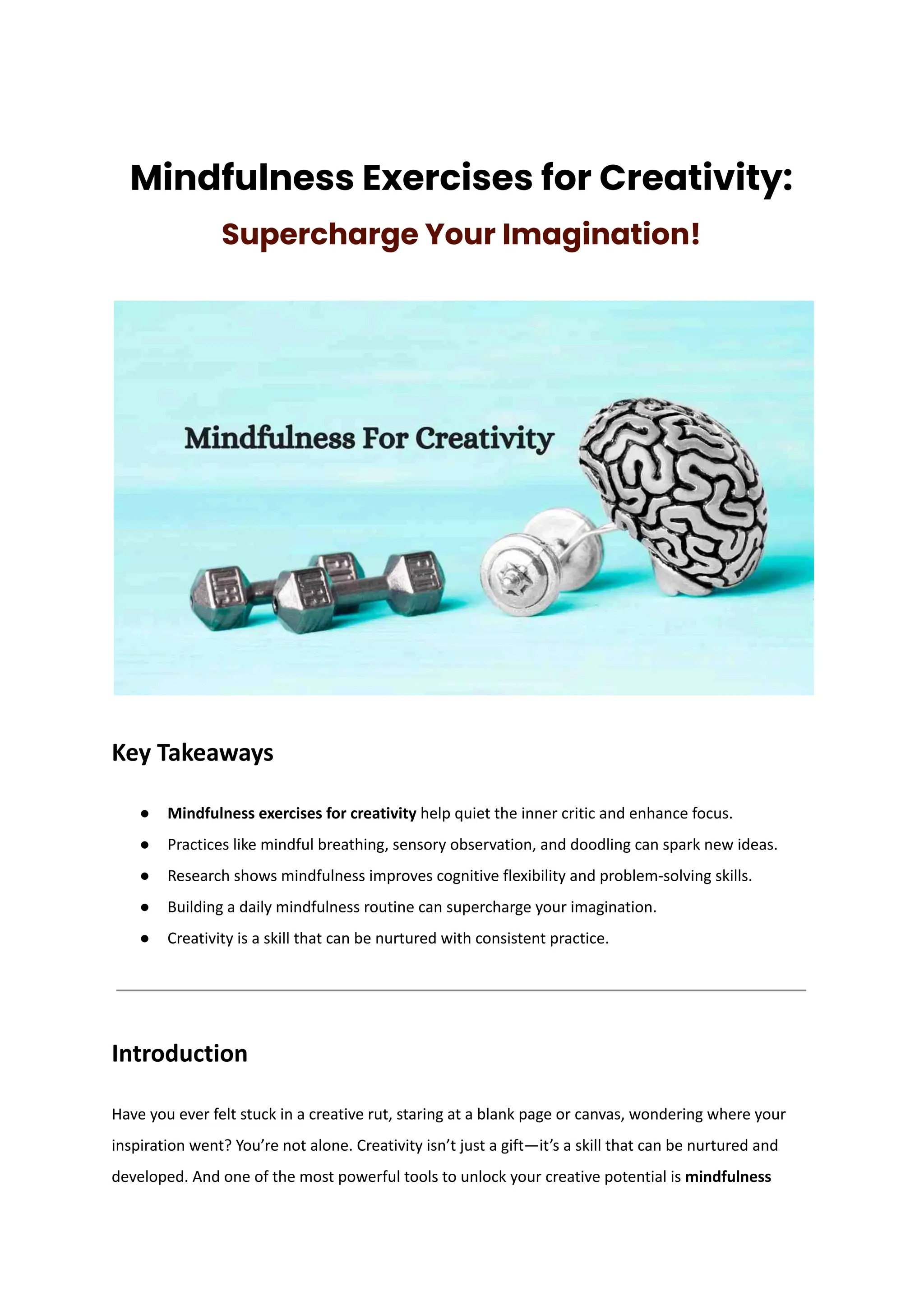 Mindfulness Exercises for Creativity- Supercharge Your Imagination.pdf