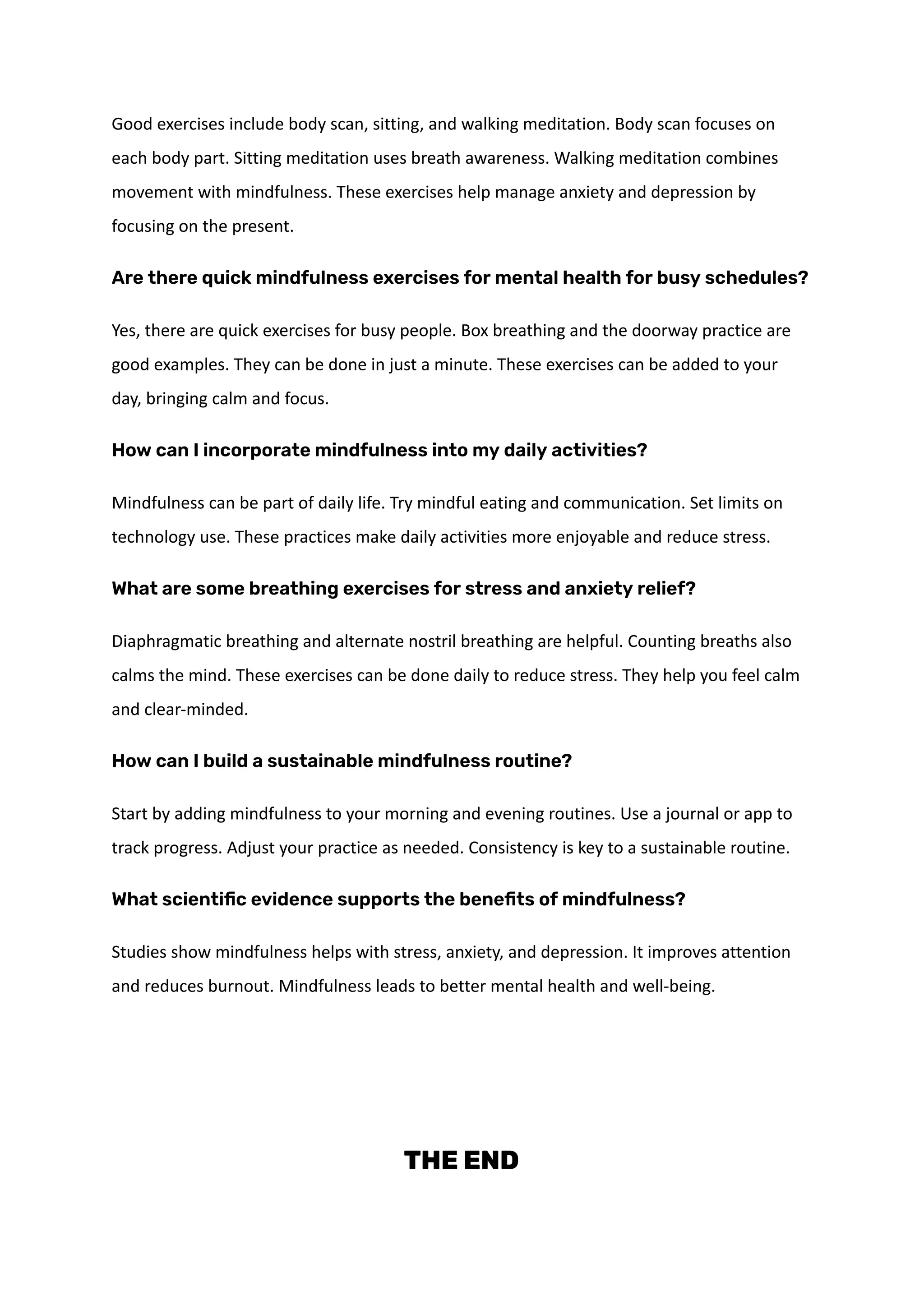 Mindfulness Exercises for Mental Health: How 10 Minutes a Day Can ...