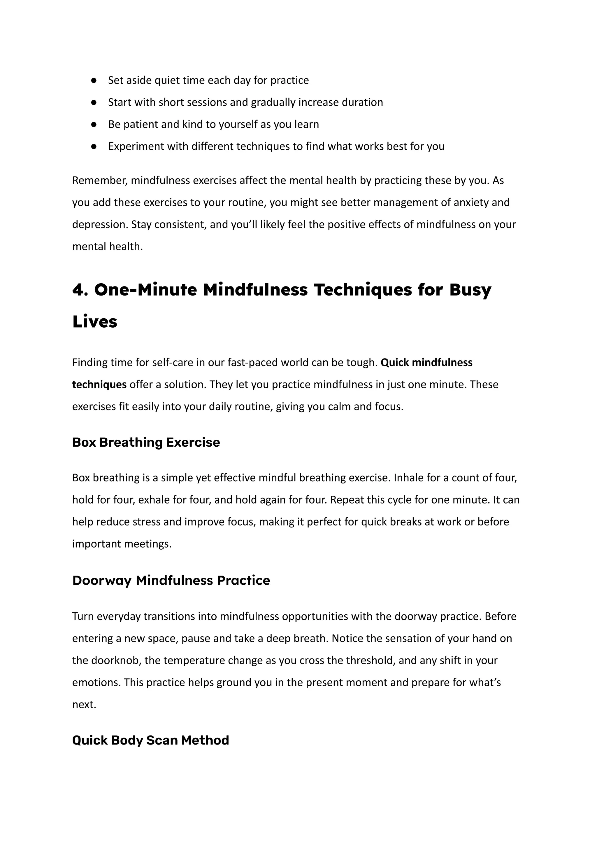 Mindfulness Exercises for Mental Health: How 10 Minutes a Day Can ...