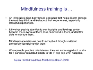 Mindfulness for trainer's workshop | PPT