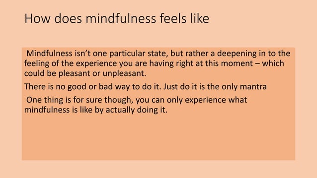 Mindfulness - find your inner peace. Introduction to mindfulness | PPT