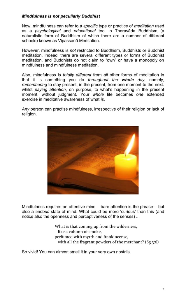 MINDFULNESS IN THE BIBLE | PDF | Christianity | Religion & Spirituality