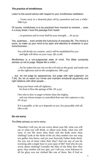 MINDFULNESS IN THE BIBLE | PDF | Christianity | Religion & Spirituality