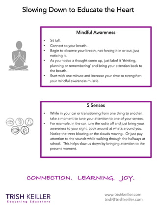 Mindfulness practices for educators | PDF
