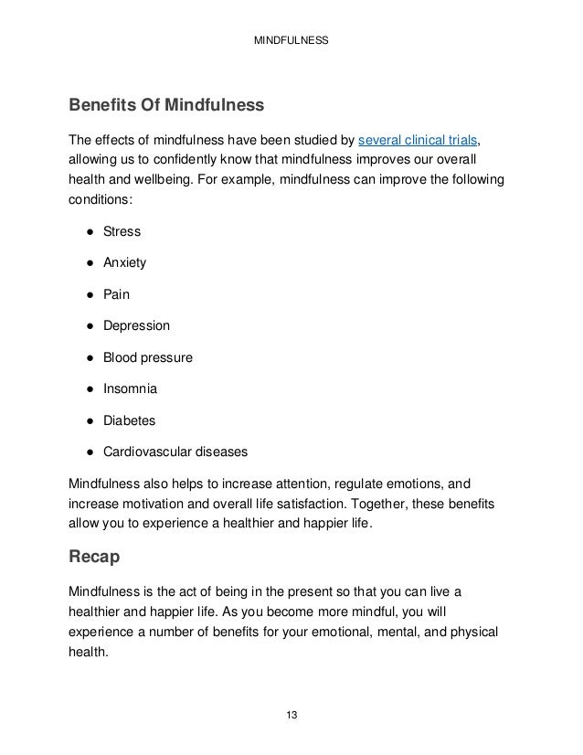 Mindfulness: A beginner's guide To Mindfulness to Improve Your Body ...