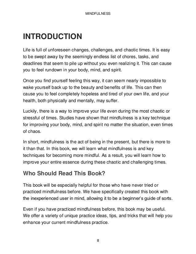 Mindfulness: A beginner's guide To Mindfulness to Improve Your Body ...