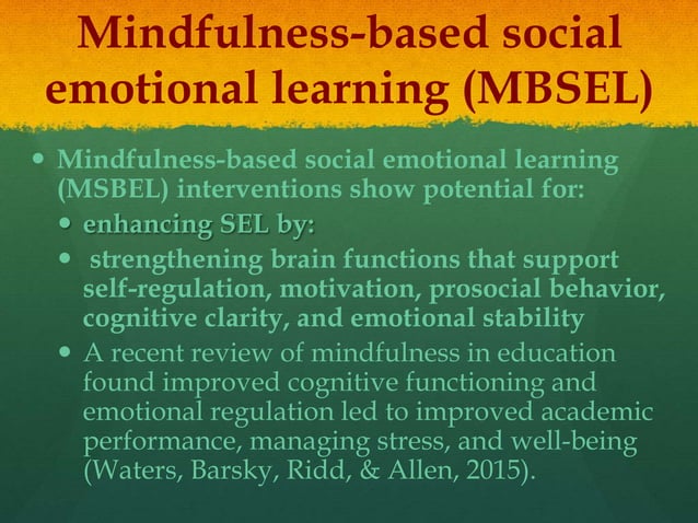 Mindfulness & Social-Emotional Learning in School | PPTX