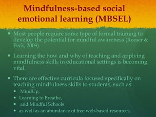 Mindfulness & Social-Emotional Learning in School | PPTX