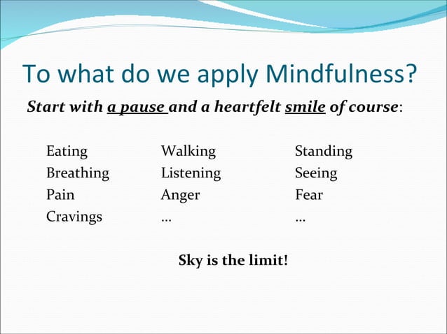 Mindfulness Based Stress Reduction | PPT