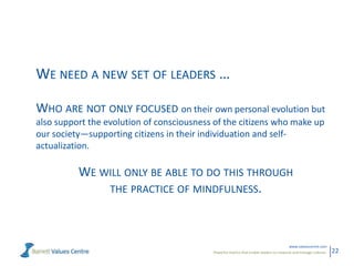 Mindfulness, values and global transformation v2 | PPT