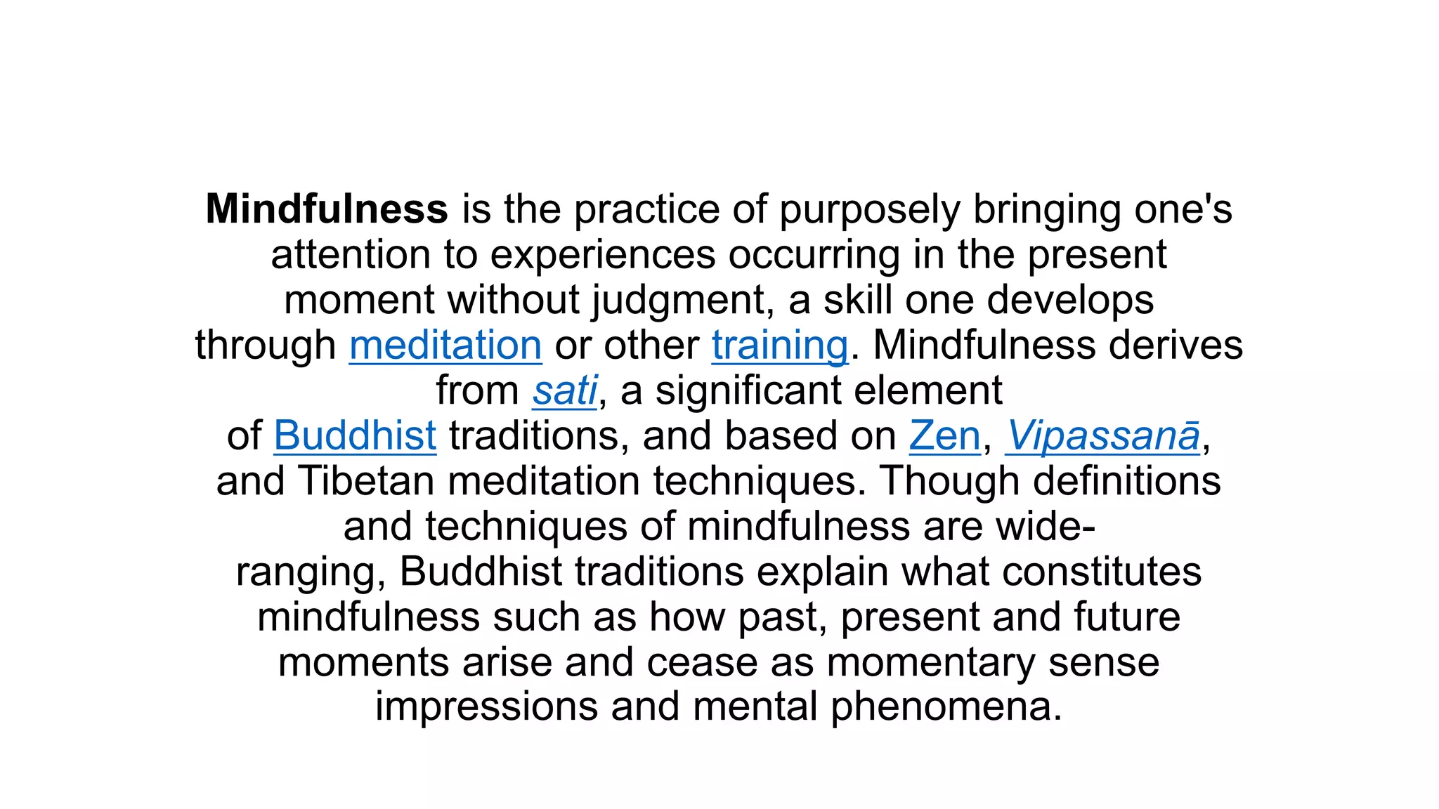 Mindfulness work for children and its impact | PPTX
