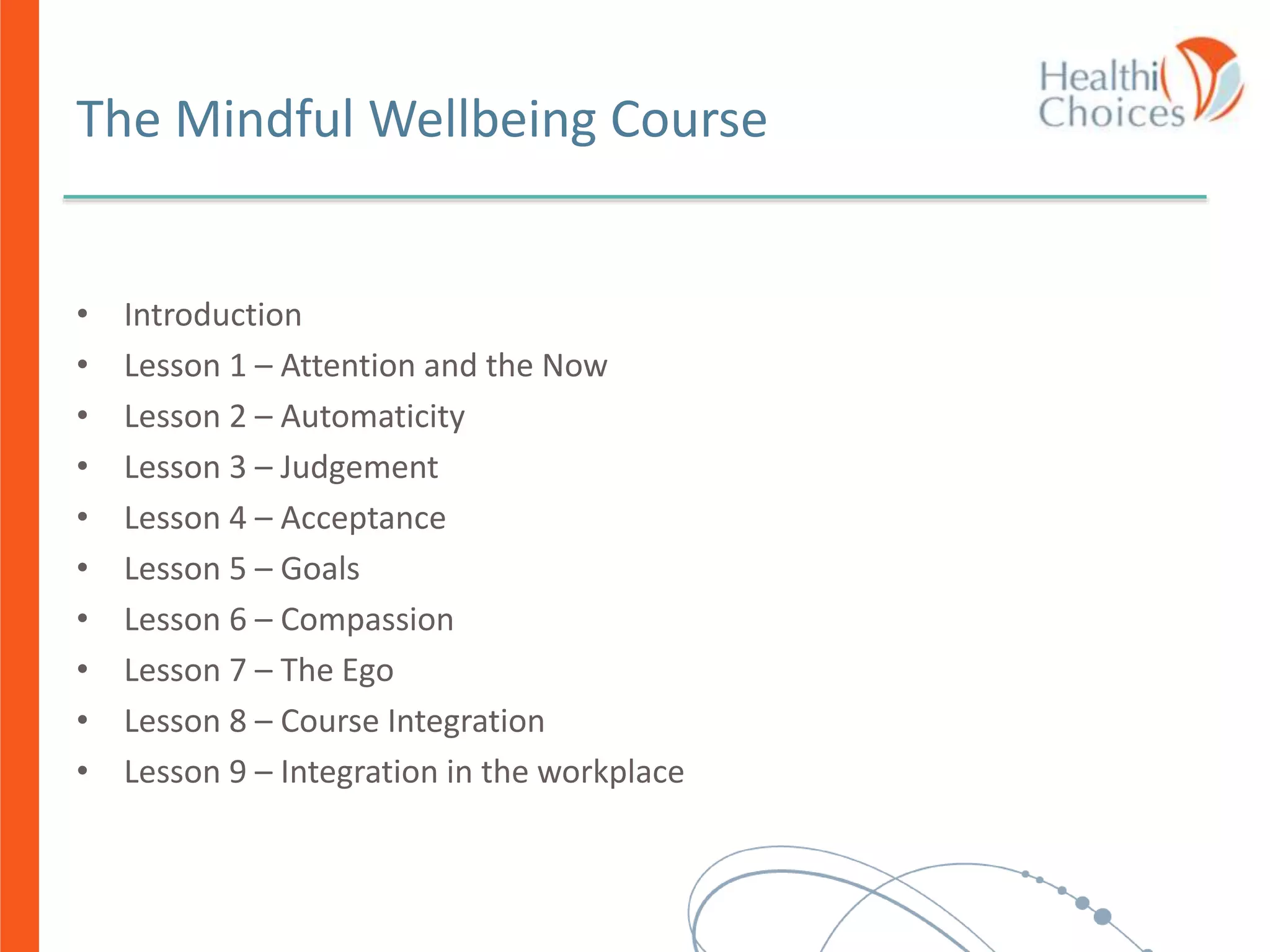 introduction- Mindful wellbeing | PPTX