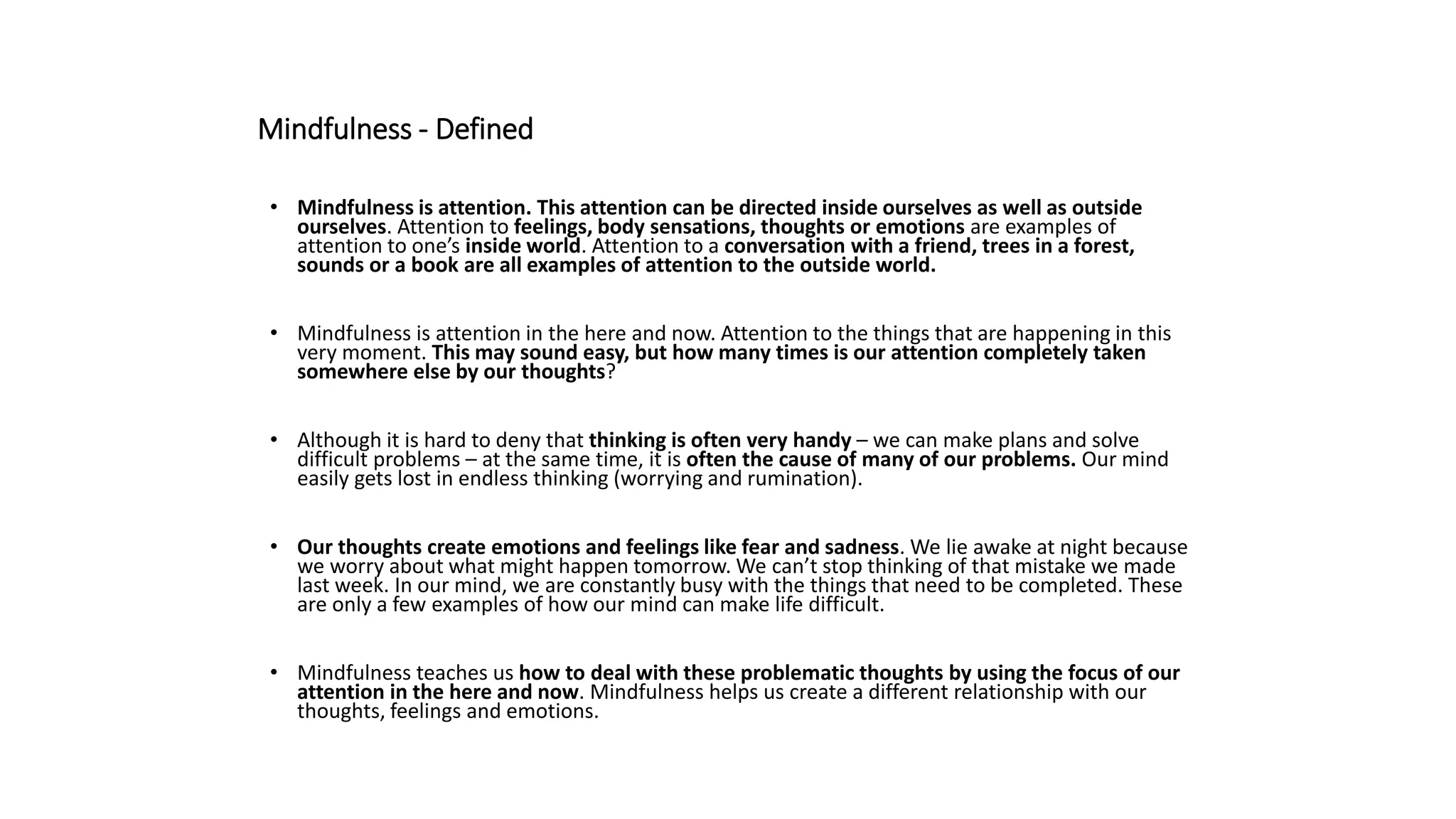 Mindful wellbeing introduction part 1 | PPTX