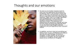 Mindful wellbeing introduction part 5 | PPTX