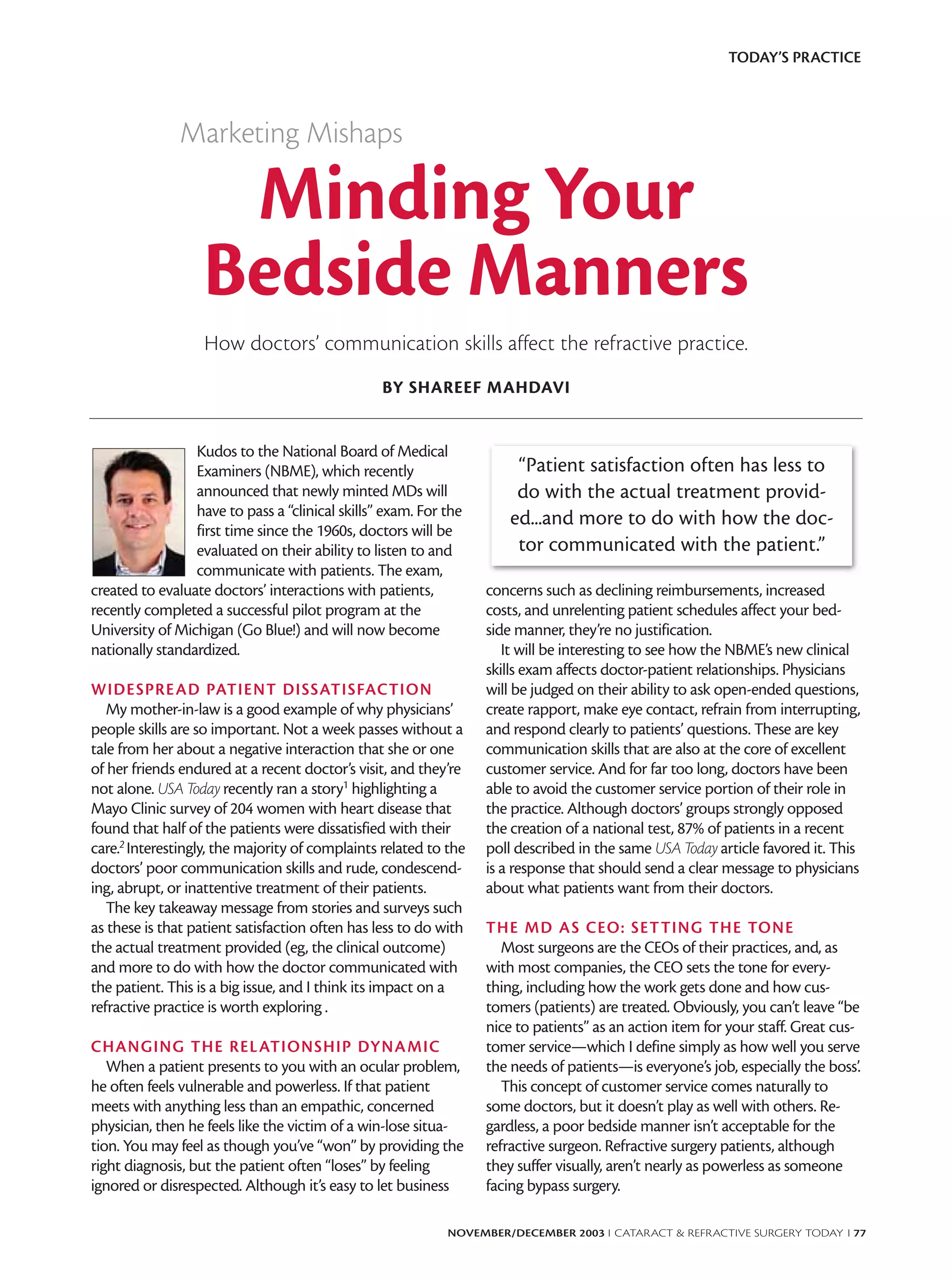 Minding your bedside manners | PDF