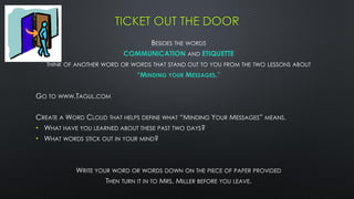 Minding your Messages Powerpoint | PPT