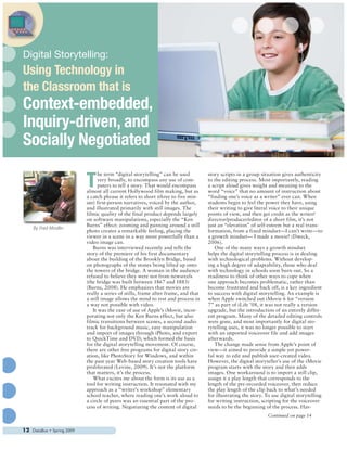 Digital Storytelling: Using Technology in the Classroom that is Context ...