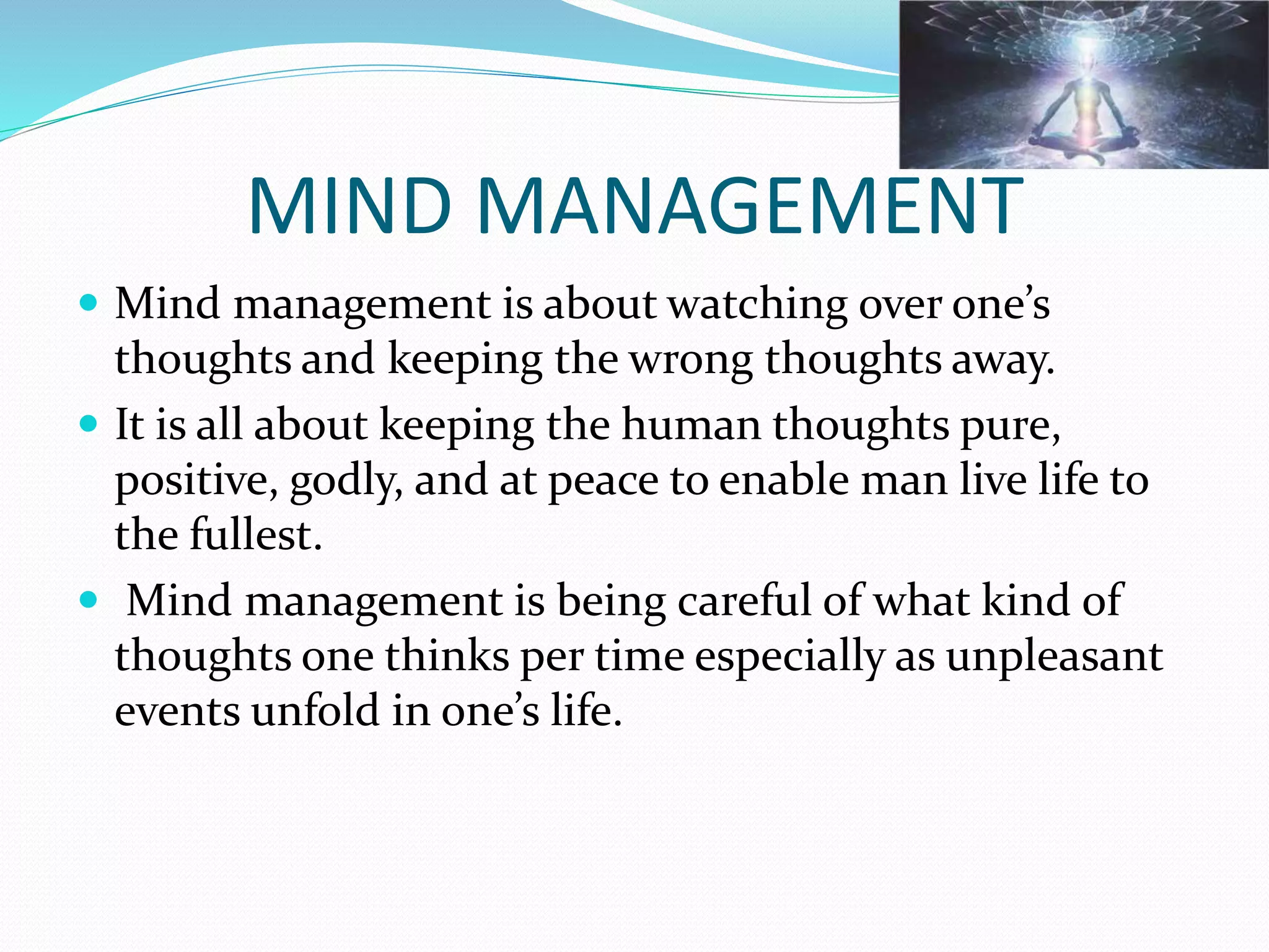 Mind Management & Mind Management Tools and Techniques | PPTX