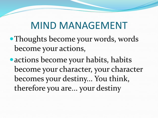 Mind Management & Mind Management Tools and Techniques | PPTX | Dating ...