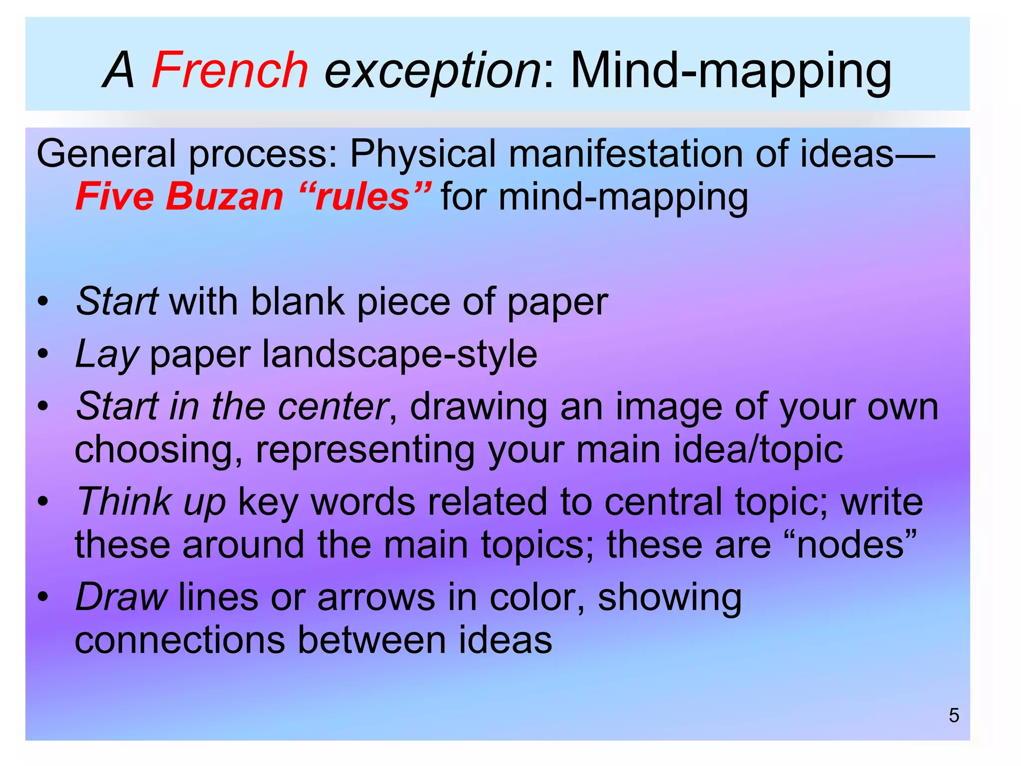 Mind Map A French Exception09f | PPTX | Arts and Crafts | Hobbies ...