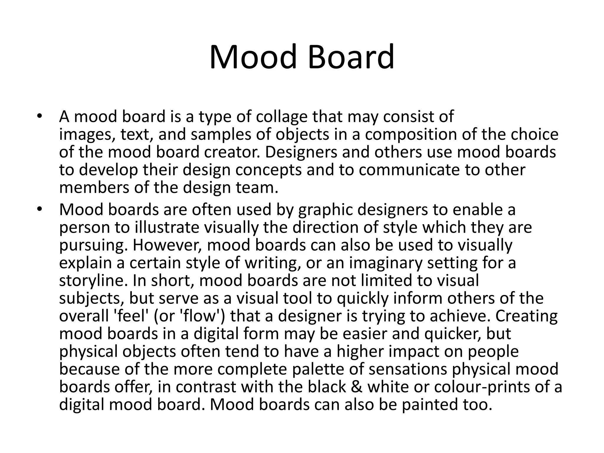 Mind map and mood board by fateha | PPTX