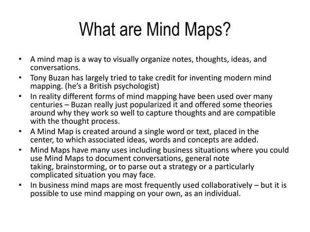 Mind Map Exercise | PPTX