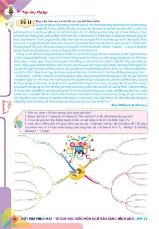 Mind map lop 12 doc thu | PDF