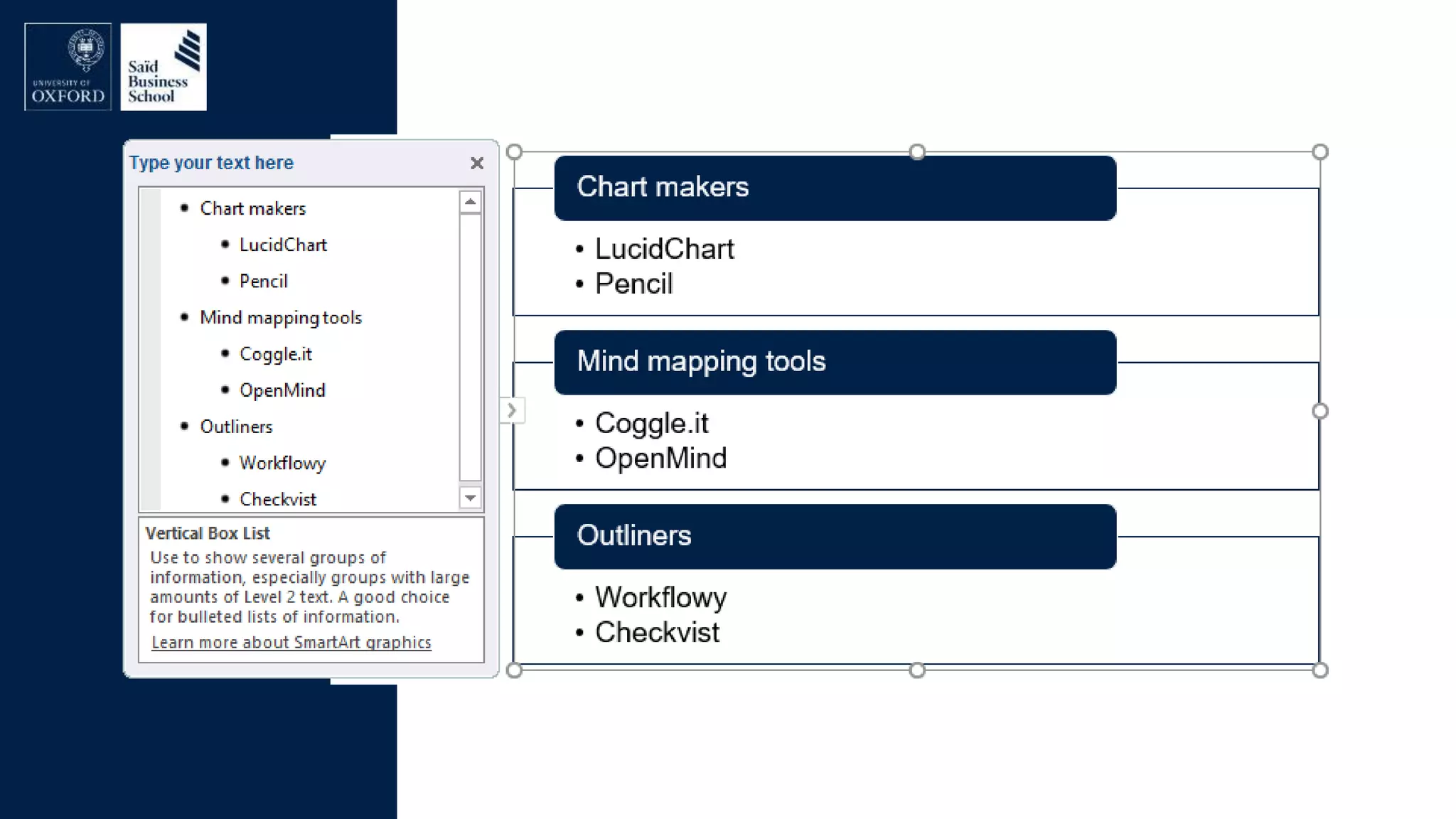 Mindmaps, flowcharts and infographics with everyday tools | PPTX ...