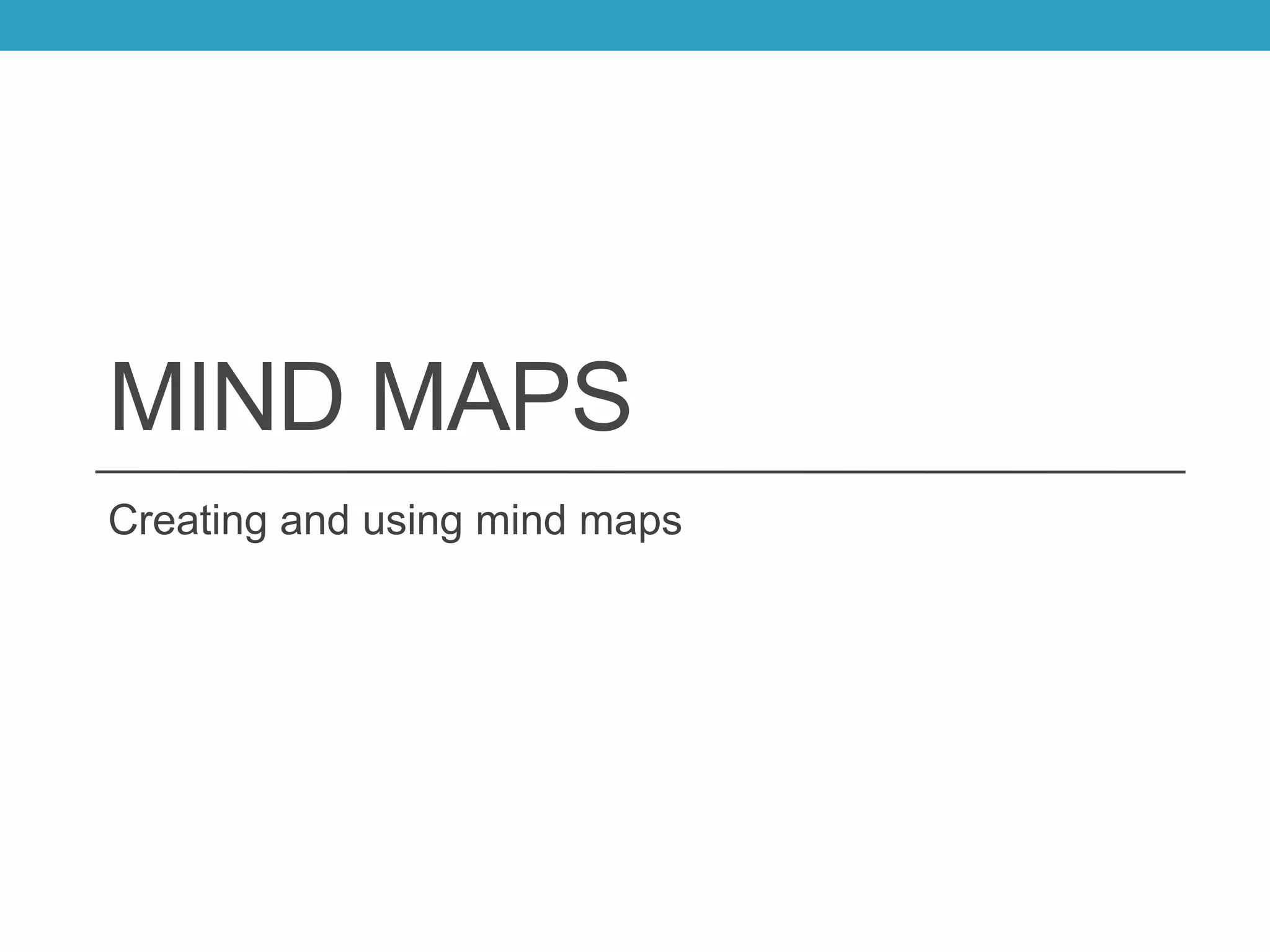 A brief introduction to mind maps | PPT