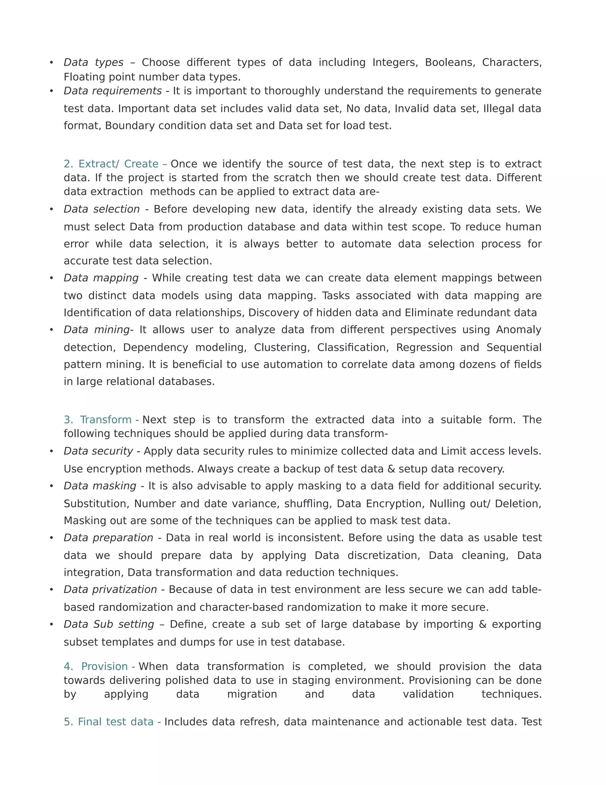 Mind Map Test Data Management Overview | PDF | Databases | Computer ...