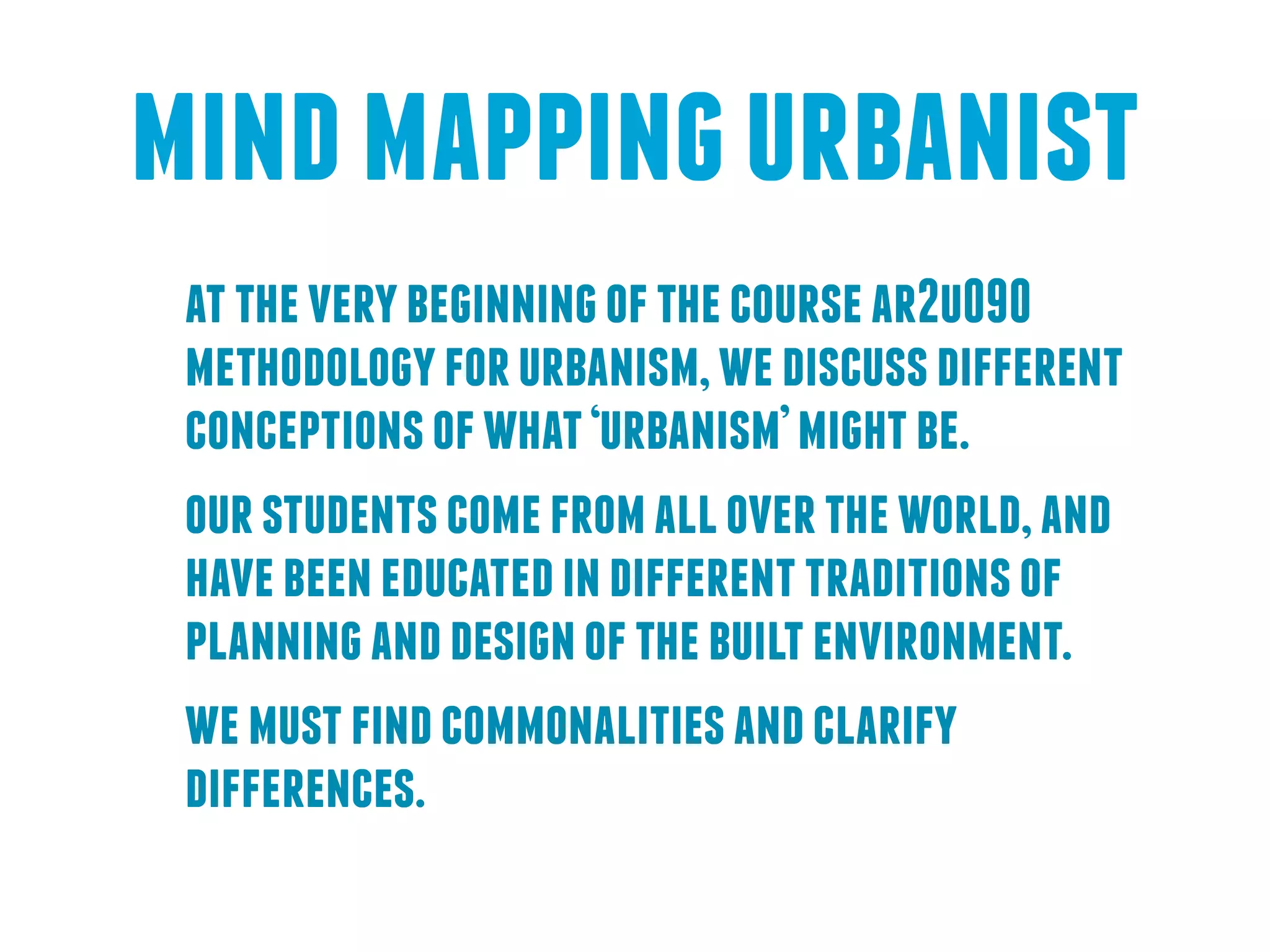Mind Maps Urbanists 2012 | PDF