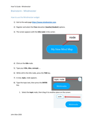 How To use Mindmeister to brainstorm | PDF