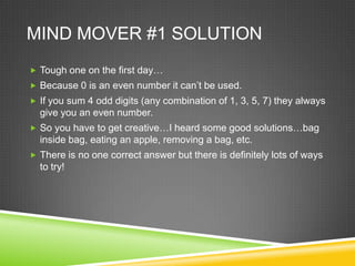 Mind mover 1 to 7 | PPTX