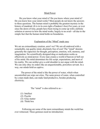 Mind power | PDF