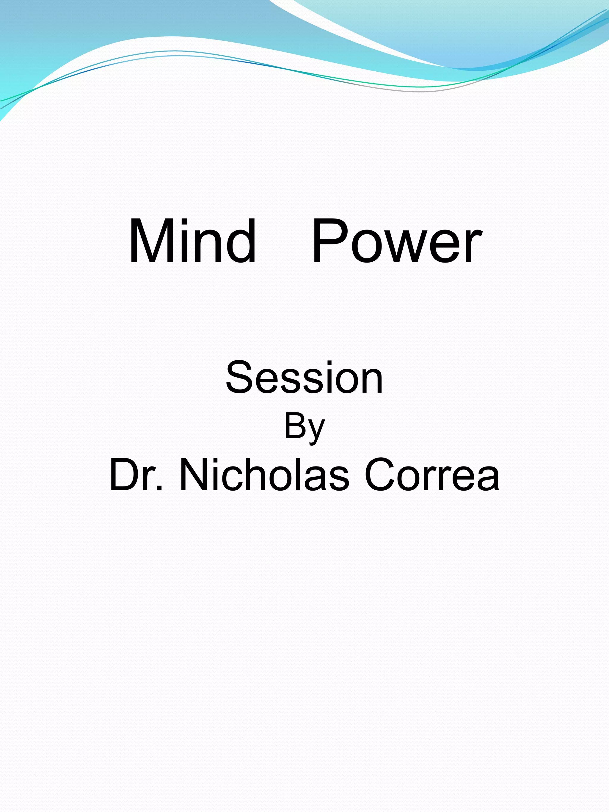 Mind power | PPTX | Brain and Nervous System Disorders | Diseases and ...