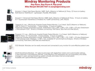 Mindray product cheat sheet 2017 | PPTX