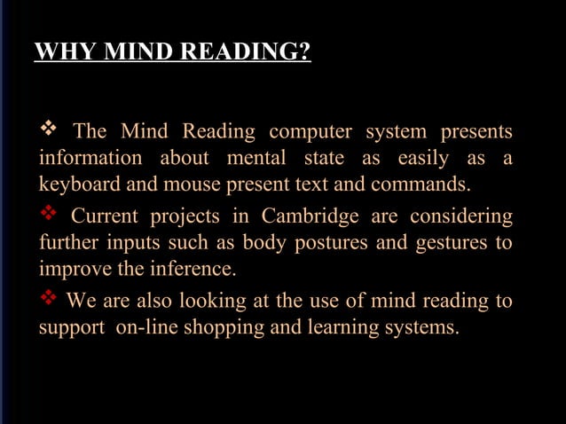 Mind reading computer | PPT