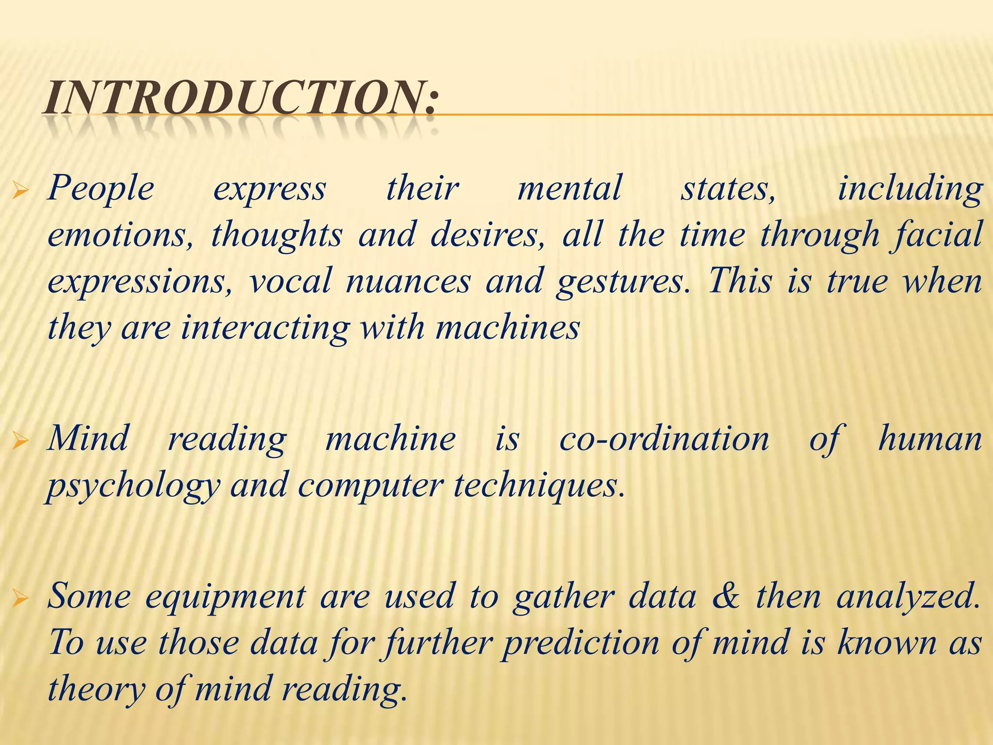 Mind reading computer | PPTX