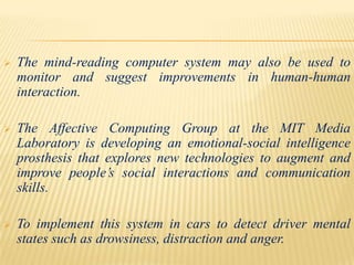Mind reading computer | PPTX