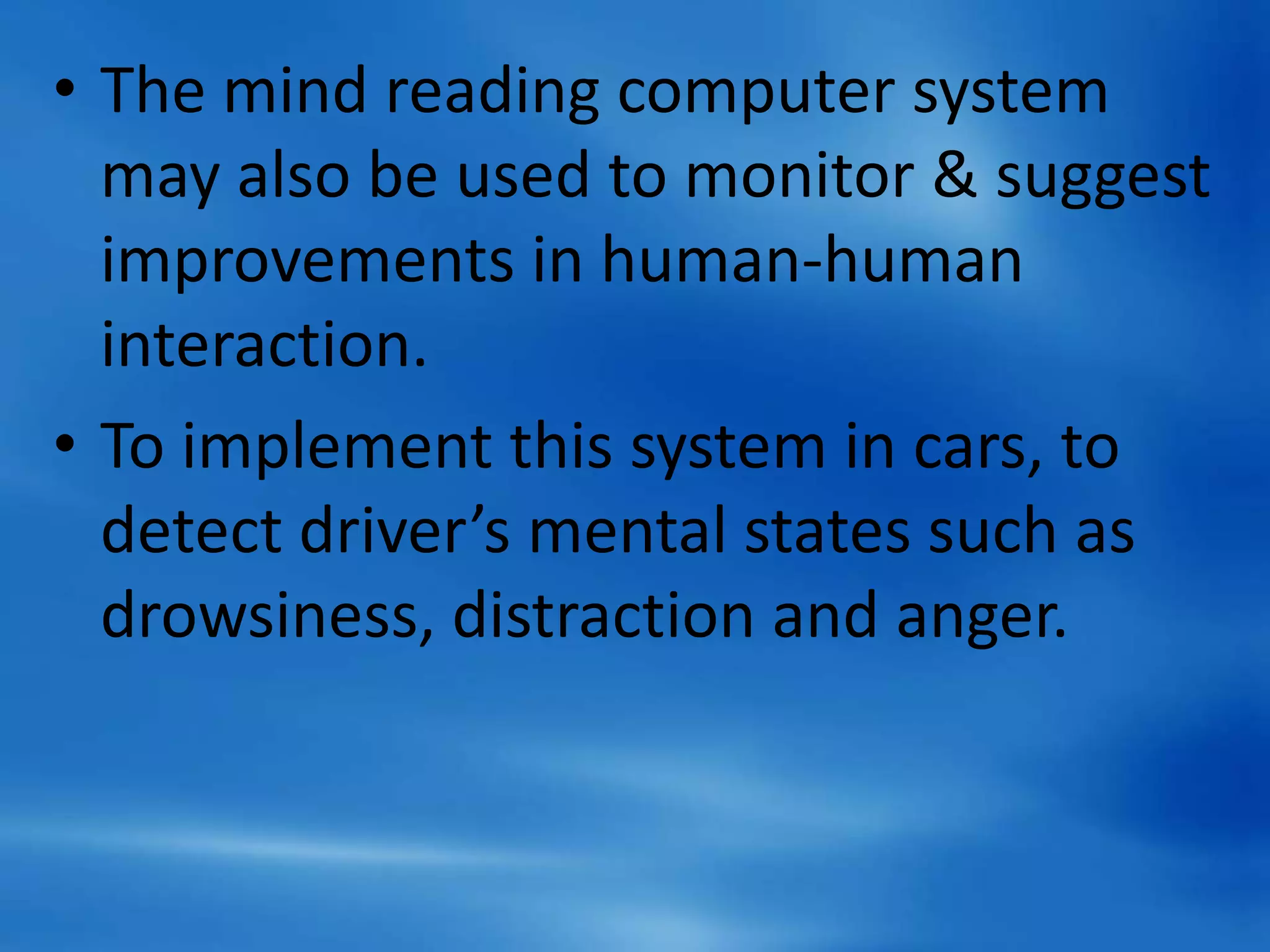Mind reading computer | PPTX