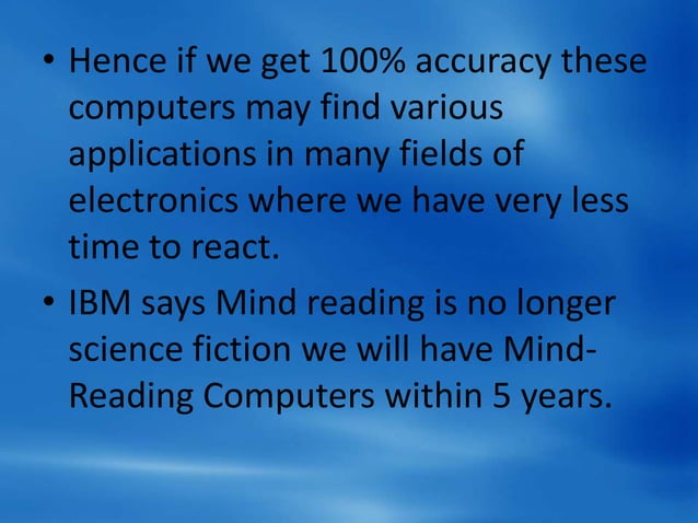 Mind reading computer | PPTX