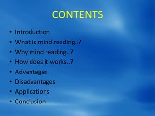 Mind reading computer | PPTX