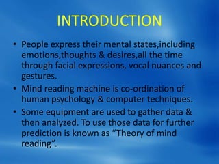 Mind reading computer | PPTX