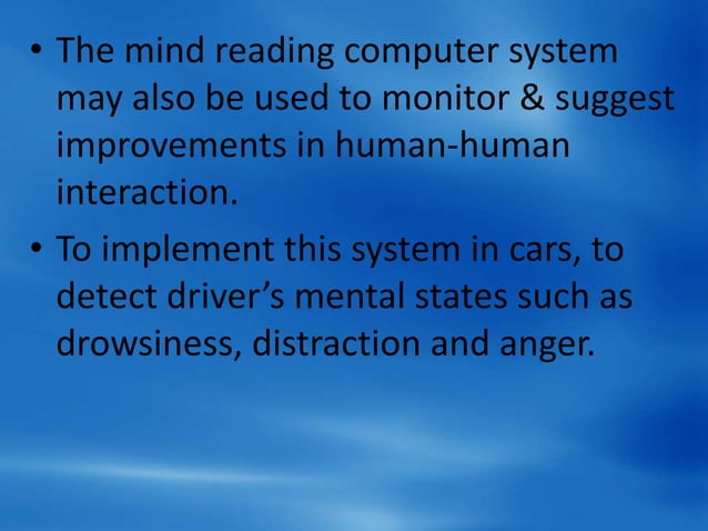 Mind reading computer | PPTX