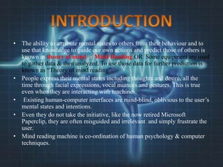 Mind Reading Computer | PPTX